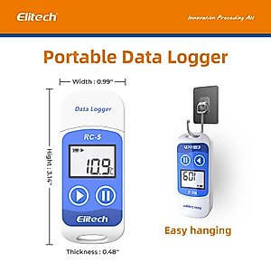 Elitech RC-5 USB Temperature Data Logger Recorder 32000 Points High Accuracy