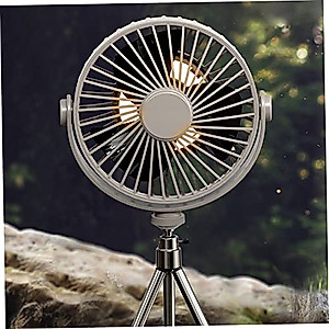 UKCOCO 1 Set Fan Small Fan Vintage Table Fan Table Stand Fan Rechargeable Fan Small Battery Fan Small Portable Fan Office Table Fan Table Cooling Fan Lovely Desk Fan Plastic Grey Office