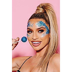 Hemway Fuchsia Pink Rose Gold Mix Glitter Chunky Multi Purpose Dust Powder Arts & Crafts Decorations Costumes Makeup Cosmetic Face Eye Body Nails Skin Hair Festival 10g