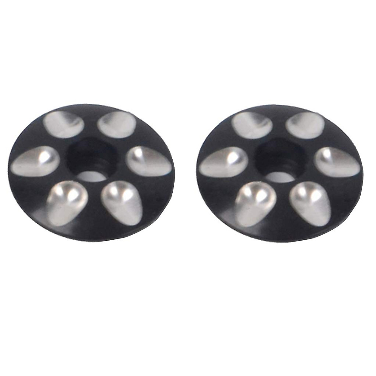 DYNWAVE 1 Pair Universal Stem Headset Covers Mountain Road Bike Fixed Gear 1/8 inch (28.6mm) - Light Weight and Durability, Black