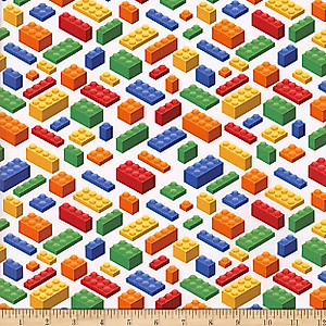 Building Blocks Multi, Fabric by The Yard