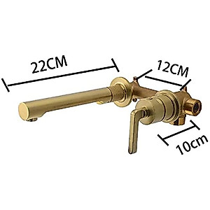 ZHANGYUEFEIFZ Bathroom Sink Faucet Sink Faucet Bathroom Vanity Faucet Solid Brass Sink Faucet Hot and Cold Single Handle countertop Toilet Crane Hot and Cold Faucet (Color : Brushed Gold)