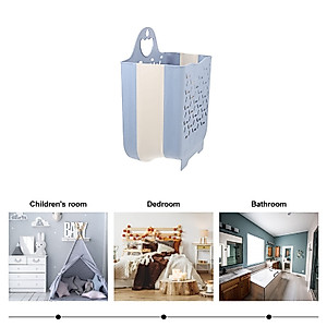 Zerodeko Collapsible Laundry Basket Wall Mount Laundry Basket Laundry Hamper Sundries Storage Holder Clothes Basket Dirty Clothes Organizer Basket for Clothes Basket for Laundry