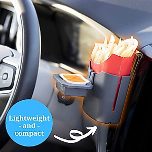 Vent N' Door Caddy and Sauce Caddy Combo Pack – French Fry Holder – Holds Fries, Sauce & More - Connects to Vent and Door – Just Clip It On - BPA Free - Shark Tank