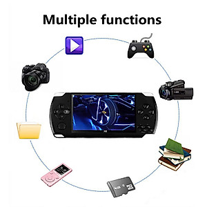 SLEE 4.3 for PXP Portable Handheld Video Gaming Console Player 10000 Game Built-in 8GB Blue Colour