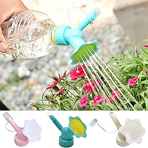 Rhinoon 2 in 1 Plastic Sprinkler Nozzle | Bottle Cap Sprinkler Plant Dual Head Bottle Bonsai Watering Can for Indoor Seedlings Plant Garden Tool,Flower Waterers Bottle Watering Cans Sprinkler