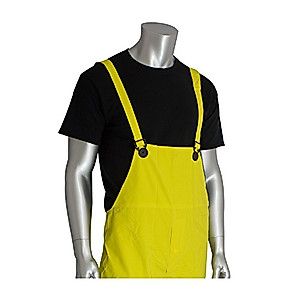 Xpose Safety Heavy Duty Yellow Rain Suit 3pc – .35mm PVC 48in Raincoat Jacket with Detachable Hood and Pants - Waterproof - Storm Weather, Raining, Fishing, Wet Work Conditions - XL