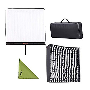 Falcon Eyes RX-24TDX 150W Roll-Flex LED Light with Honeycomb Grid Softbox Bi-Color Dimmable 3000K-5600K Light Compatible with DMX 512 Bulit in 9 Scene Effect Mode (24TDX with RX-24TDXSBHC)