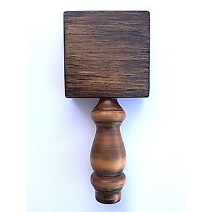 PROPER POUR Square Wood Beer Tap Handle Display with Chalkboard for Kegerator and Home Bars
