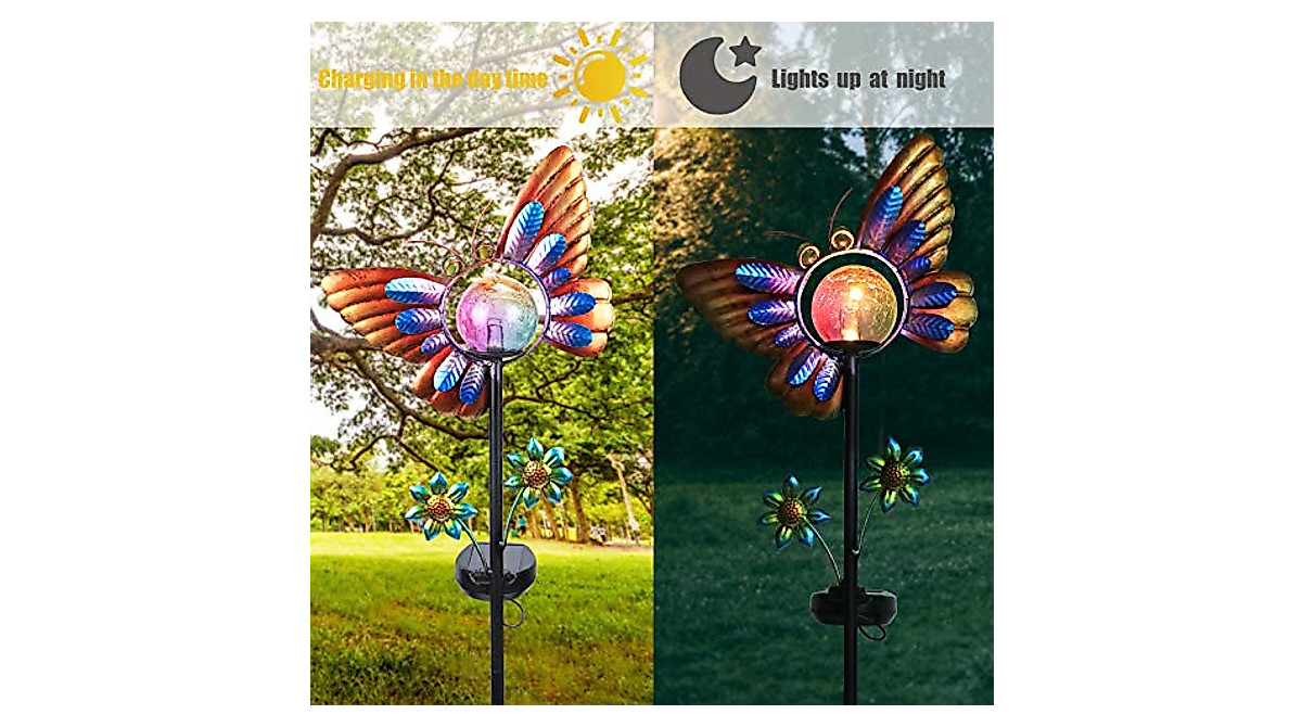 Outdoor Solar Butterfly Stake Lights - Waterproof LED Garden Decor