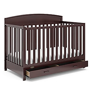 Graco Benton 5-in-1 Convertible Crib with Drawer (Espresso) - Converts from Baby Crib to Toddler Bed, Daybed and Full-Size Bed, Fits Standard Full-Size Crib Mattress, Adjustable Mattress Support Base