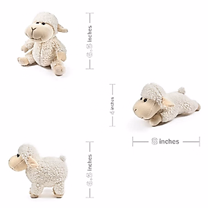 Tiny Heart Stuffed Animal Sheep Lamb Plush Toy 3 Pcs Sheep Stuffed Animal Cute and Soft Toy Plush Sheep for Kids Boys and Girls Lamb Toys White