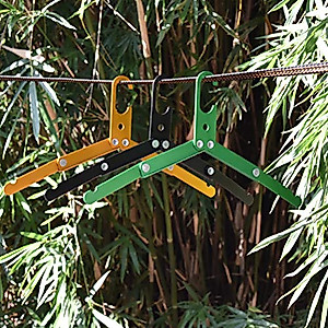 BESPORTBLE Folding Clothes Hanger Aluminium Alloy Travel Clothing Hangers Space Saving Coat Hanger for Camping Travel Hiking Backpacking Orange