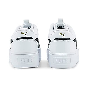 PUMA Womens Karmen Rebelle Sneaker, Womens White Womens Black, 8.5