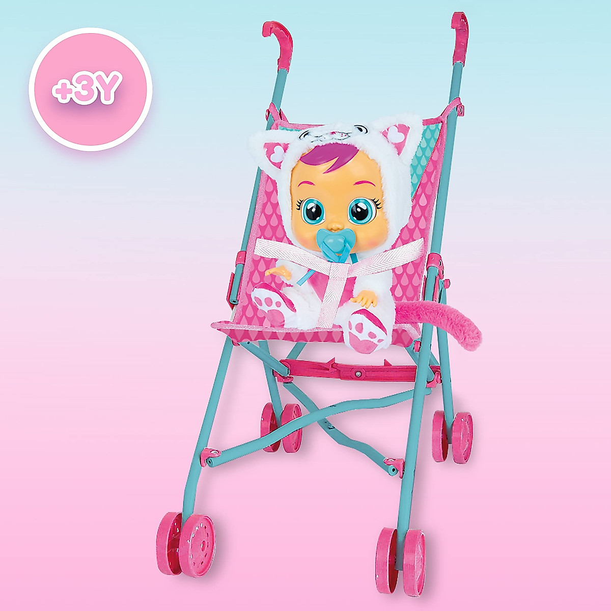 Cry Babies Baby Doll Stroller,Pink