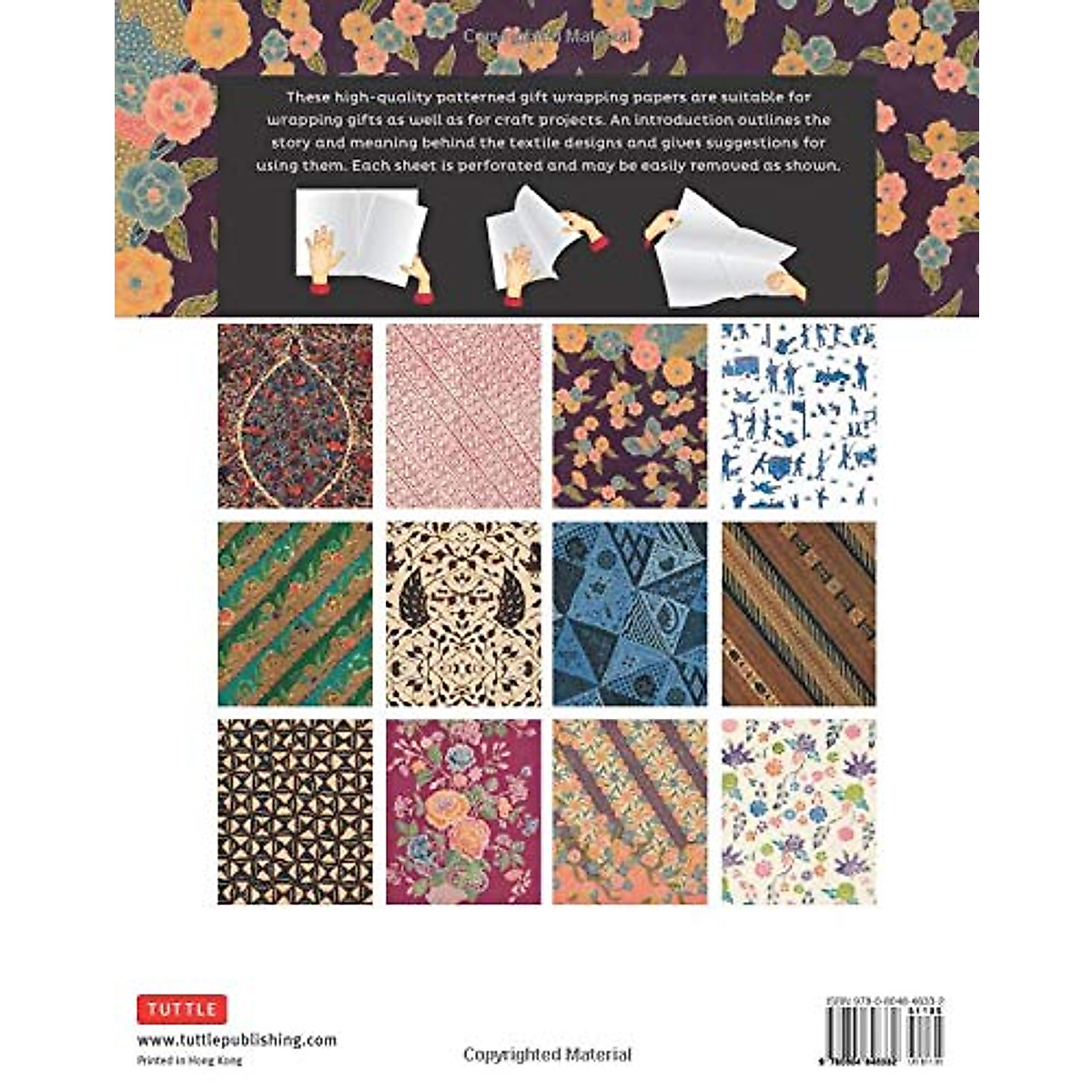 Indonesian Batik Gift Wrapping Papers - 12 Sheets: 18 x 24 inch (45 x 61 cm) Wrapping Paper