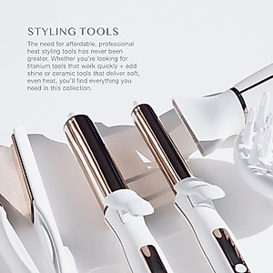 Kristin Ess Hair Iconic Professional Style Blow Dryer with Smoothing Nozzle + Diffuser - 1875W Dual Voltage Hair Dryer - Ionic Settings for Smoothing + Frizz Control - 2 Speeds + 3 Heat Settings