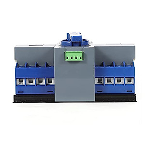 63A 4P Dual Power Automatic Transfer Switch Mini Dual Power Generator Changeover Switch Circuit Breaker Self Cast Conversion CB Level 50HZ/60HZ (4P 63A)