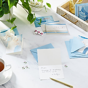 Hallmark Funeral Thank You Cards, Abstract Watercolor (24 Thank You for Your Sympathy Cards with Envelopes)