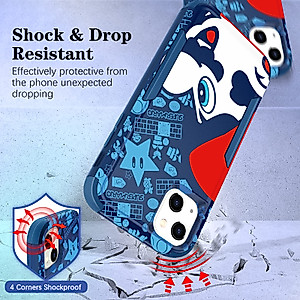 Oqplog for iPhone 14 Case 6.1" Heavy Duty Phone Case for Girls Kids Women Boys Cute Anime Cartoon Hard Triple Layers Cover Full Body Rugged Military Grade Shockproof Cases for Apple iPhone14 Maro
