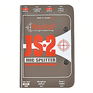 Radial Engineering JS2 Passive Microphone Splitter Direct Box