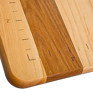 JK Adams Maple with Walnut 24x18 Inch Cleat Pastry Board