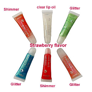 LOVMAYZ Lip Gloss Set for Kids Teen Girls and Women, Strawberry Flavors,Kids Friendly,Party Gift,Ages 5+ (6PK lip gloss)