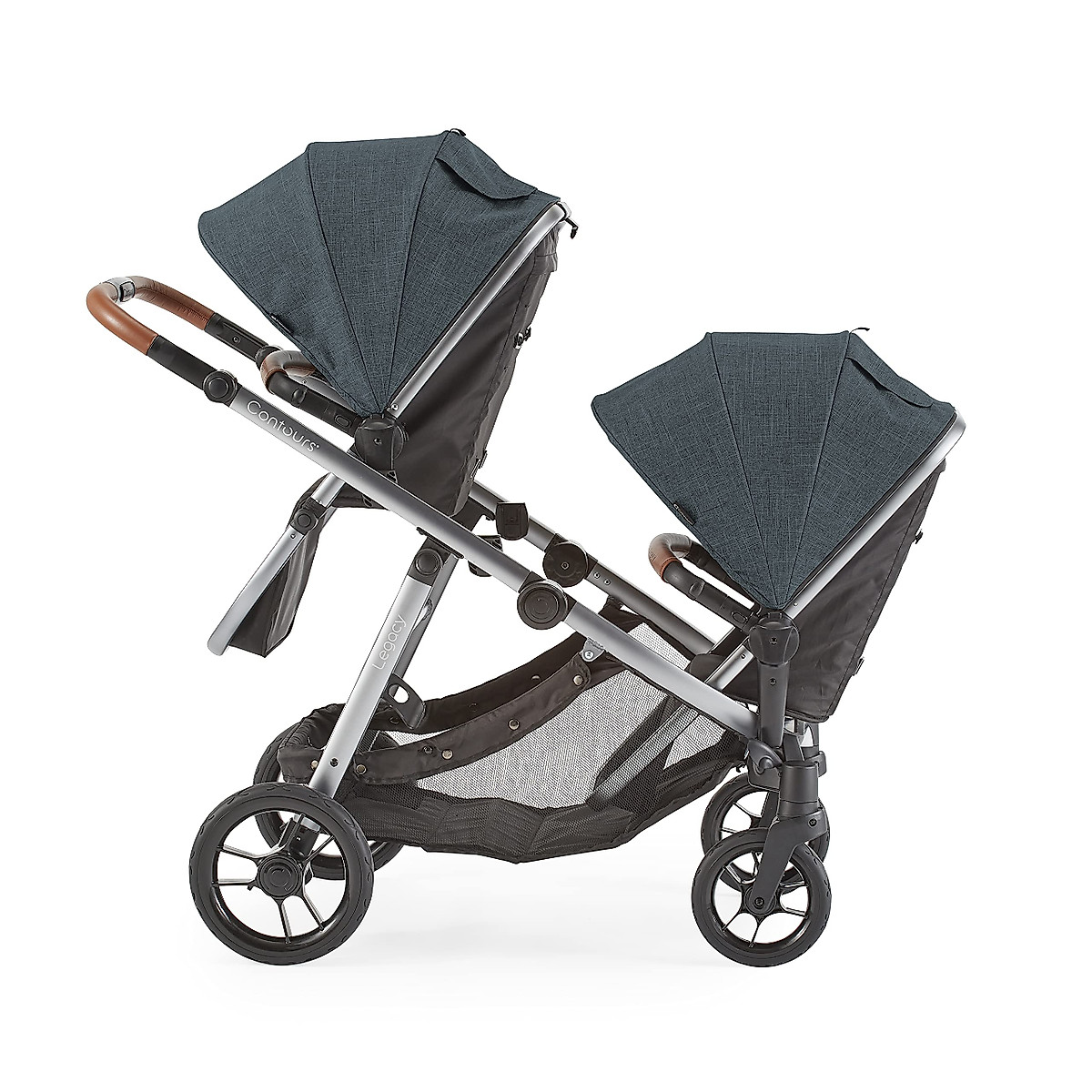 Contours Second Seat Accessory for Contours Legacy Stroller Only, Convert Your Legacy Stroller from Single to Double Mode, No Accessories Needed, (Front Position Only) - Washed Teal