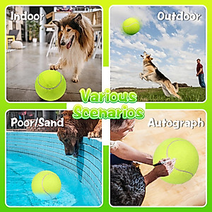 Lixada 9.5" Oversize Giant Tennis Ball for Children Adult Pet Fun (Shipped Deflated)