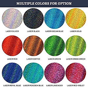 Holographic Ultra Fine Glitter, 180G/6.35OZ Resin Glitter Powder Sequins Flakes, 1/128" Metallic Iridescent Glitter for Resin Tumblers Art Crafts, Hair Face Body Nail Glitter, LEOBRO Silver Glitter