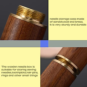 yklbpd 3 Packs Sewing Needles Holder Storage Case,Versatile Wooden Needle Case, Sewing Needles Holder Storage Case Wood Box
