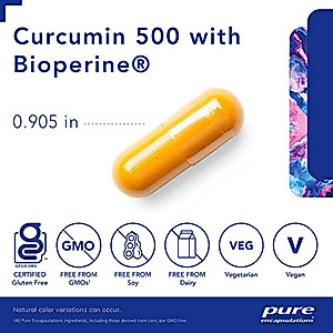 Pure Encapsulations Curcumin 500 with Bioperine | Antioxidant Supplement to Support Joints, Tissue, Liver, Colon, and Cellular Health* | 60 Capsules