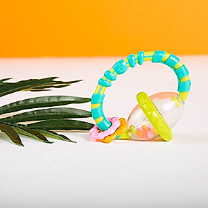 Bright Starts Soothers & Shakers 7pc Gift Set - BPA-Free Baby Rattles, Teethers and Stroller Toys, Unisex, Newborn+