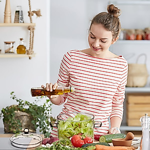 ERINGOGO Glass Cooking Pot with Lid, 1900ml/ 64 Oz Glass Saucepan Heat Resistant Borosilicate Stovetop Pot Simmer Stockpot with Cover for Soup, Milk, Baby Food
