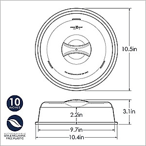 Nordic Ware Microwave 2-Sided Round Bacon and Meat Grill, 10-Inch Spatter Cover and 2-Cavity Egg Poacher