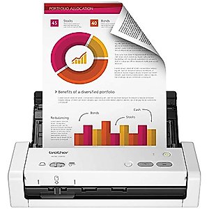 Brother Easy-to-Use Compact Desktop Scanner, ADS-1200, Fast Scan Speeds, Ideal for Home, Home Office or On-The-Go Professionals (ADS1200) (Renewed)