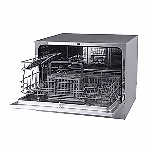EdgeStar DWP62BL 6 Place Setting Energy Star Rated Portable Countertop Dishwasher - Black
