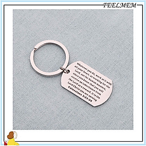 FEELMEM Christian Keychain Colossians 3:23 Bible Verse Keychain Whatever You Do Work at It with All Your Heart As Working for The Lord Religious Jewelry Inspirational Gifts (Silver)