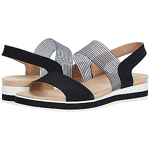 LifeStride Zing Women's Slip On 9.5 B(M) US Black-Stripe