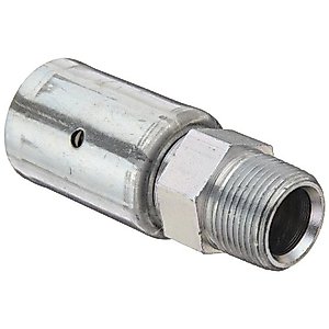 Dixon Holedall 12P1 Plated Carbon Steel Hose Fitting, External Swage Uni-Range Male Coupling with Ferrule, 3/4" Hose ID, 1-10/64" - 1-14/64" Hose OD