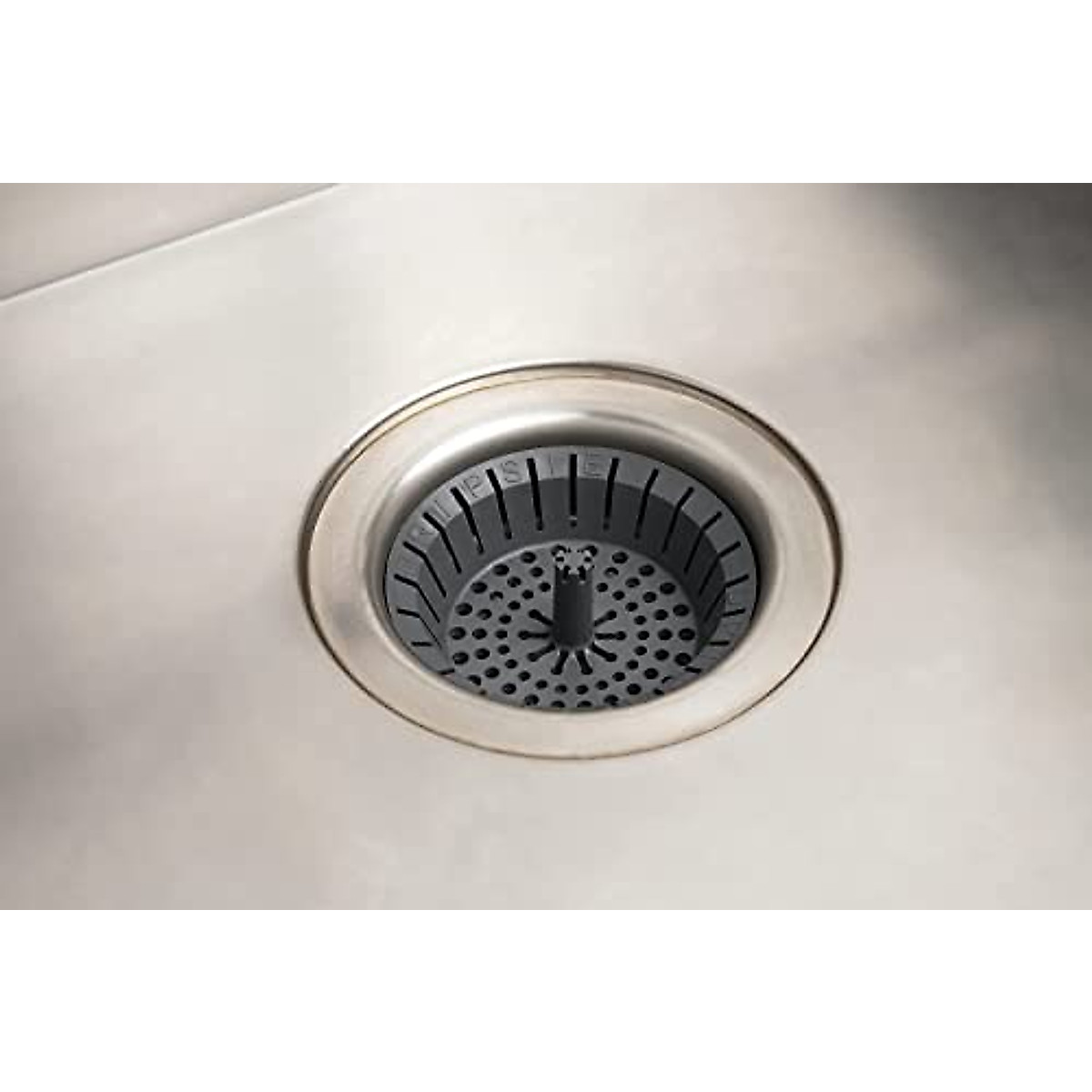 Dripsie Sink Strainer - Clog-Resistant and Flexible - Universal Kitchen Sink Drain Strainer - Made in The USA (1-Pack Gray)