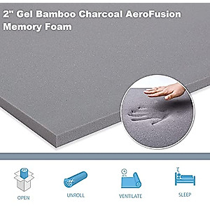 IULULU Full Mattress, 8 Inch Memory Foam Mattresses in a Box Medium Feeling, Bamboo Charcoal Gel Infused Bed in a Box with Fabric Cover, Made in USA, CertiPUR-US Certified, White,JI-SOFT-8F