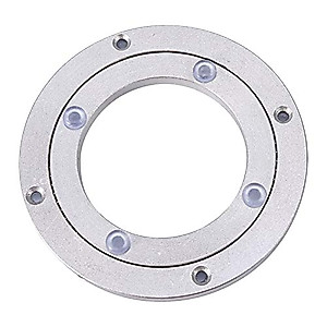 Heavy Duty Aluminium Alloy Rotating Bearing Turntable Turntable Round Dining Table Smooth Swivel Plate for Kaleidoscopes Tabletop Serving Trade Show Displays(4 inch*H8.5MM)