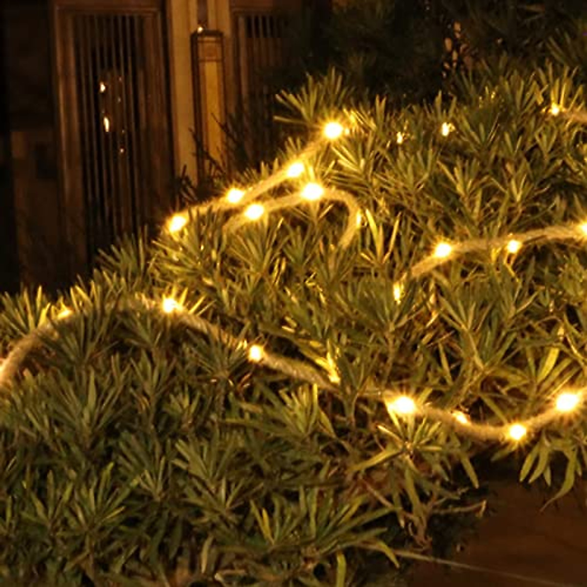 TYCA Waterproof Solar Fairy Lights Rope Outdoor IP65 Sisal Star Illuminated Lamp Garden Lights with LEDs Warm White for Decor Outdoor Garden Patio Balcony Halloween Christmas Decoration