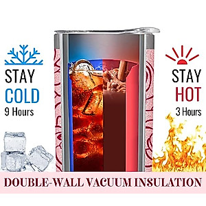 Onebttl Monogrammed Gifts for Women, Personalized Travel Mugs, Unique Coffee Tumbler with Initials for Her on Birthdays Christmas, Rose Gold, D