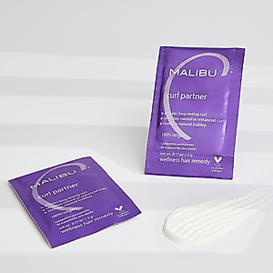 Malibu C Curl Partner Wellness Remedy (1 Packet) - Removes Mineral Build up for Healthier + Bouncier Curly Hair - Contains Gentle Antioxidants for Curly Hair Care