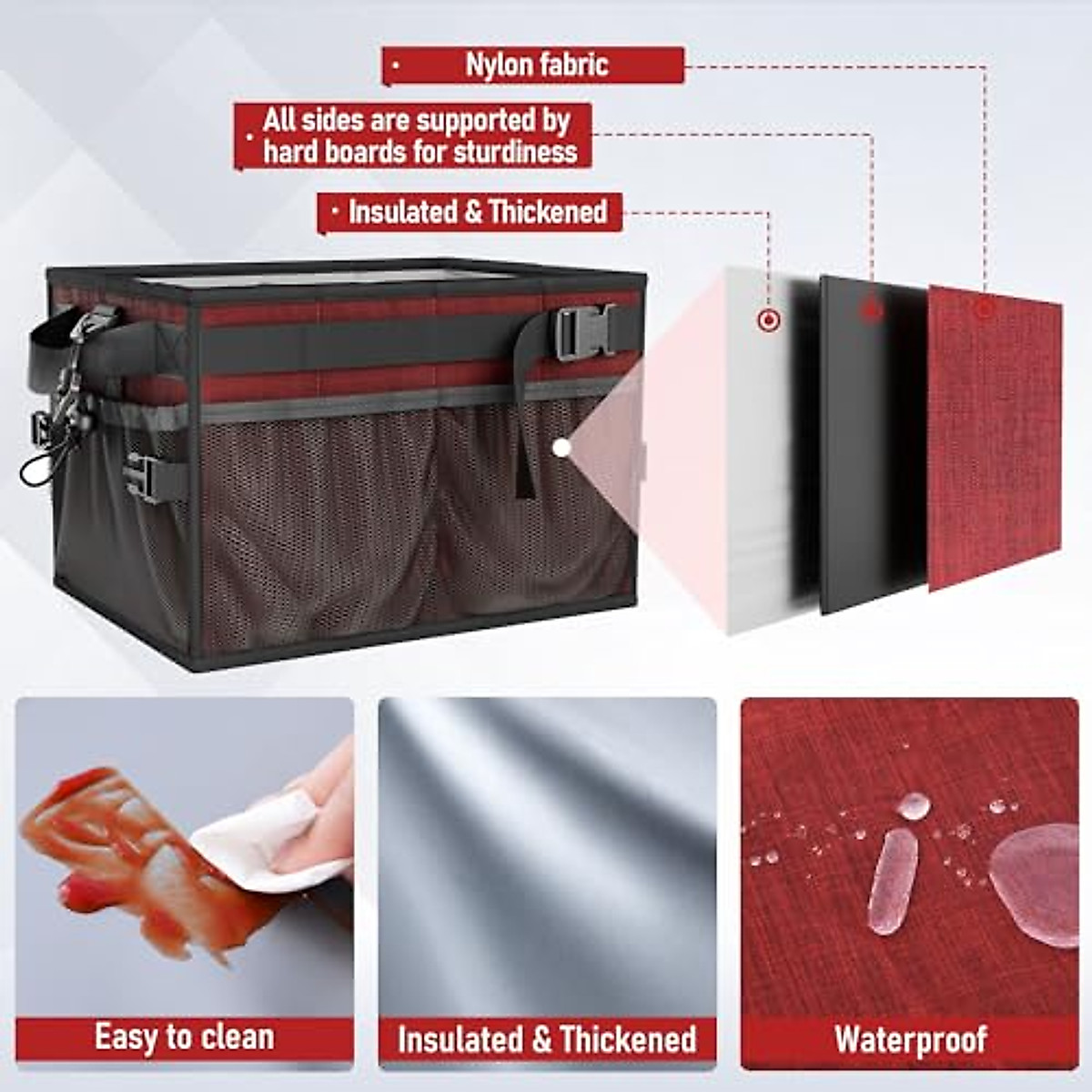 FANGSUN Grill Caddy, BBQ Caddy with Paper Towel Holder, Picnic Griddle Caddy for Outdoor Camping, Barbecue Accessories Storage Organizer for Utensil Grilling Tool, Must Haves for Camper Tailgating Rv