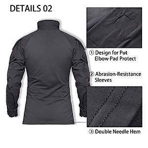 MAGCOMSEN Men's Tactical Long Sleeve Shirt - Combat, Military, Hiking, Work, Summer, Fishing