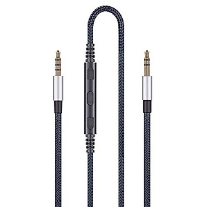 Audio Replacement Cable with in-Line Mic Remote Volume Control Compatible with Philips Audio Fidelio L2, Audio Fidelio X2HR, SHP9600 Wired, SHP9500, SHP9500S and Compatible with iPhone Apple Devices