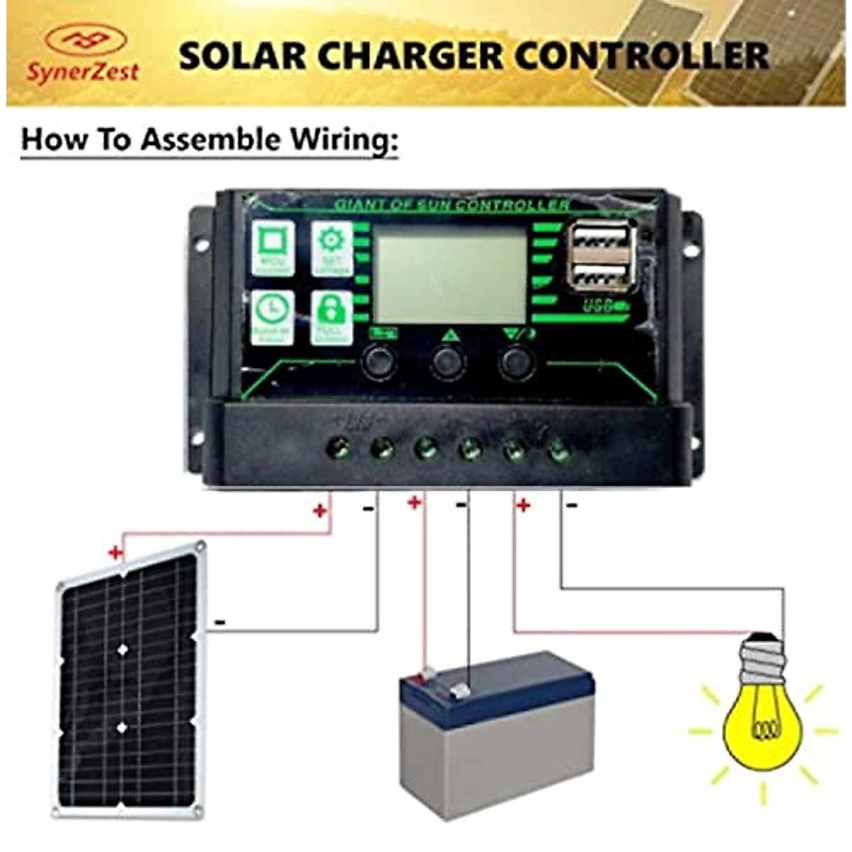 30W Solar Trickle Charger Maintainer "Full Circuit" Higher Efficiency 12V PV Panel with Latest "10" Amps 12V/ 24V (MPPT+PWM) Easy Plug & Play. Suitable for acided batterys.